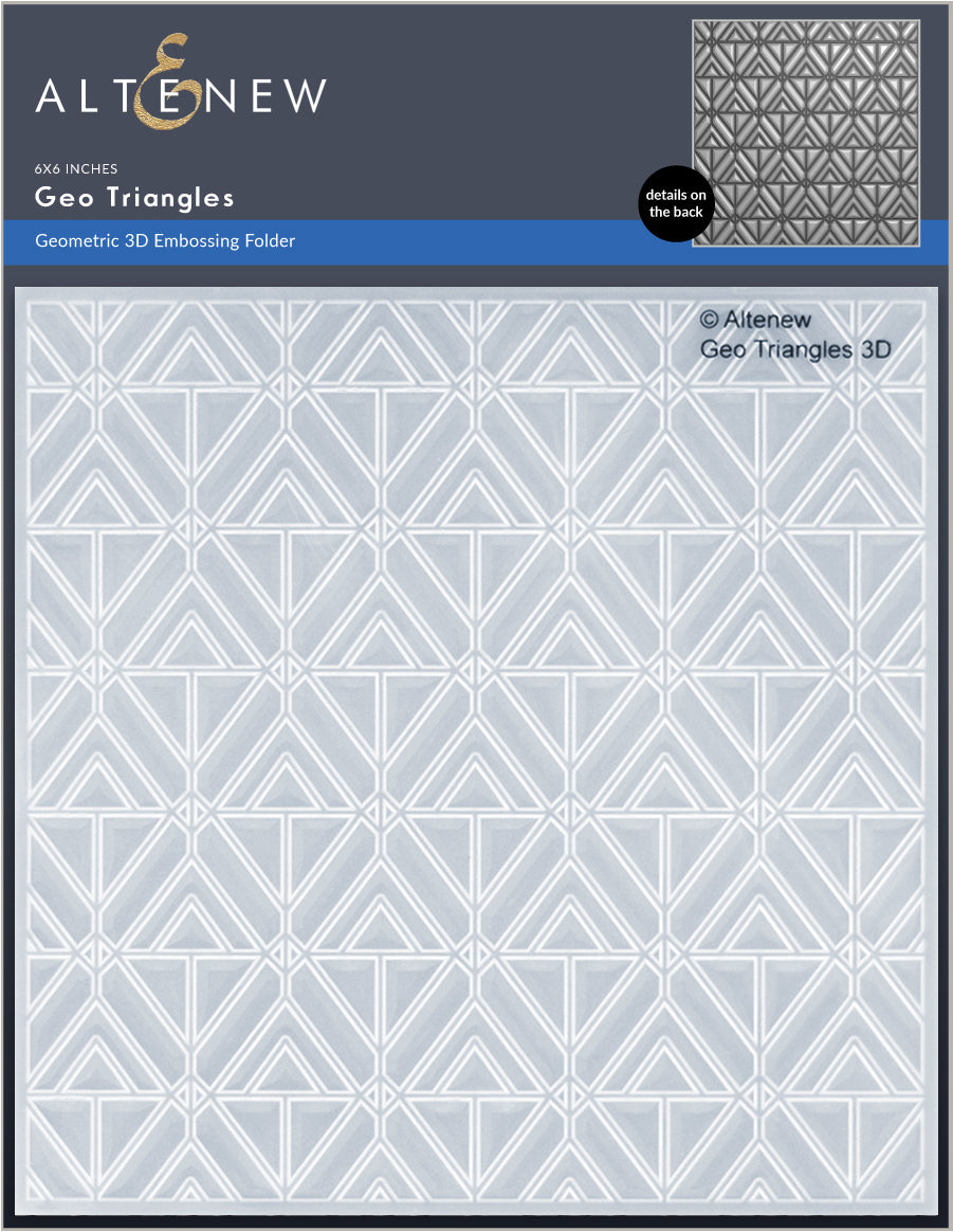 Geo Triangles 3D Embossing Folder Geometric - Altenew – Imagina Scrapbook